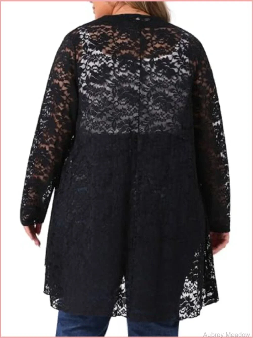 Sweaters | Plus Size Lace Cardigan Open Front Long Sleeve Sheer Crochet ...